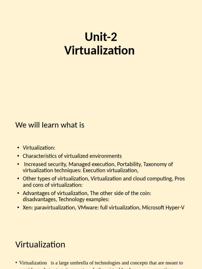 UNIT-2 Virtualization 2024 | PDF | Virtualization | Virtual Machine