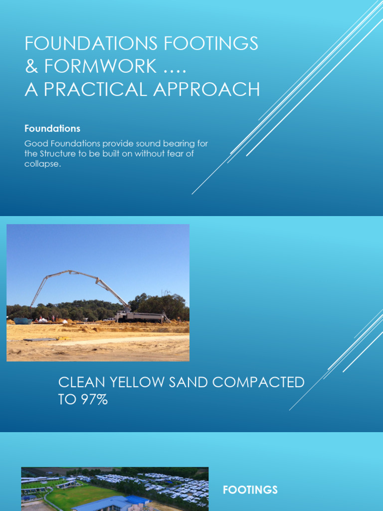 Foundations Footings and Formwork - Practical Approach 2a | PDF ...