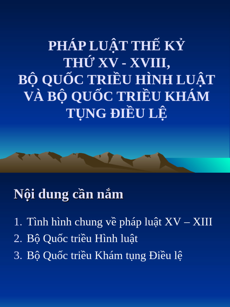 8. QUOC TRIEU HINH LUAT (1) | PDF