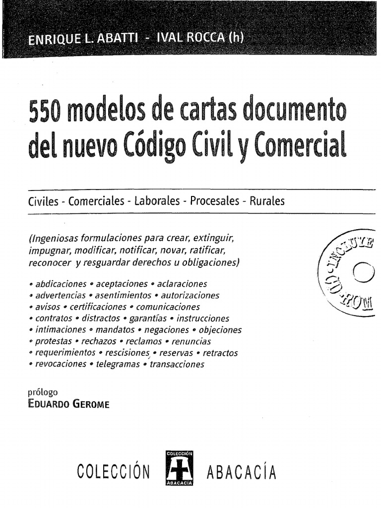 550 Modelos de Carta Documento - Abatti Roca | PDF | Justicia | Crimen y violencia