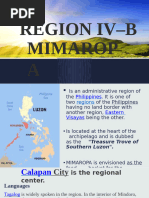 Overview of MIMAROPA Region IV-B | PDF | Social Science | Travel