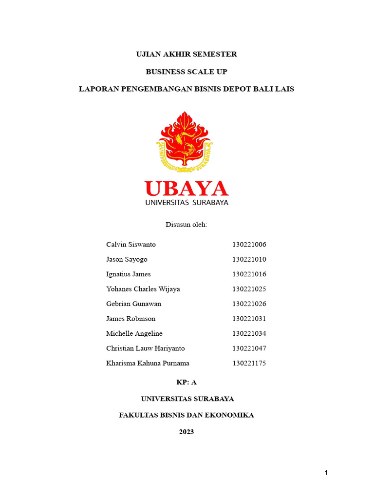 Pengembangan Bisnis Depot Bali Lais | PDF