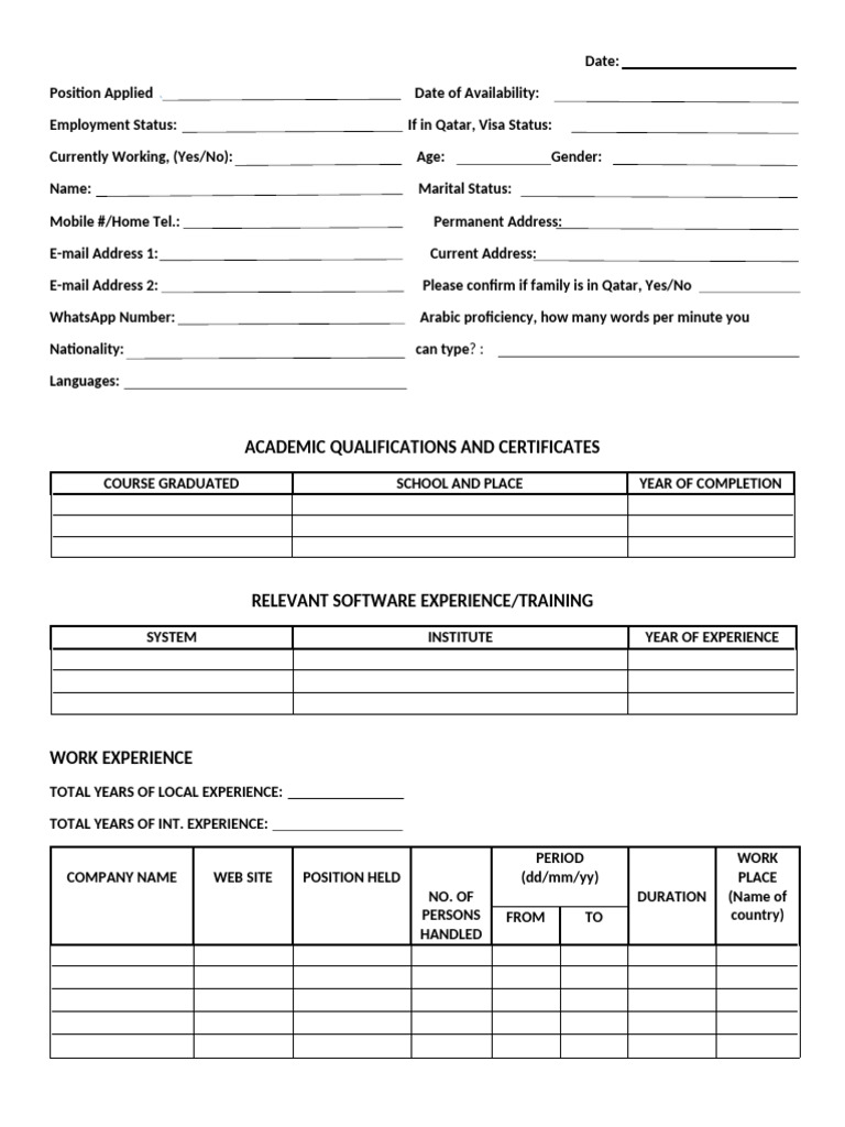 Applicant's Form | PDF