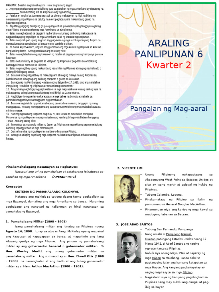 AP6-Q2-HANDOUTS-FINAL | PDF