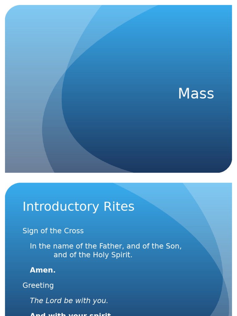 Mass PowerPoint | PDF | Eucharist | Mass (Liturgy)