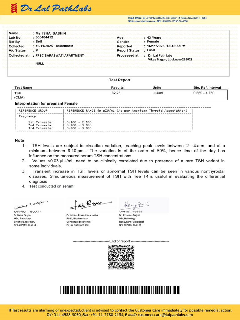 Dr. Lal Path Labs Vikas Nagar, Lucknow-226022 FPSC Saraswati Apartment ...