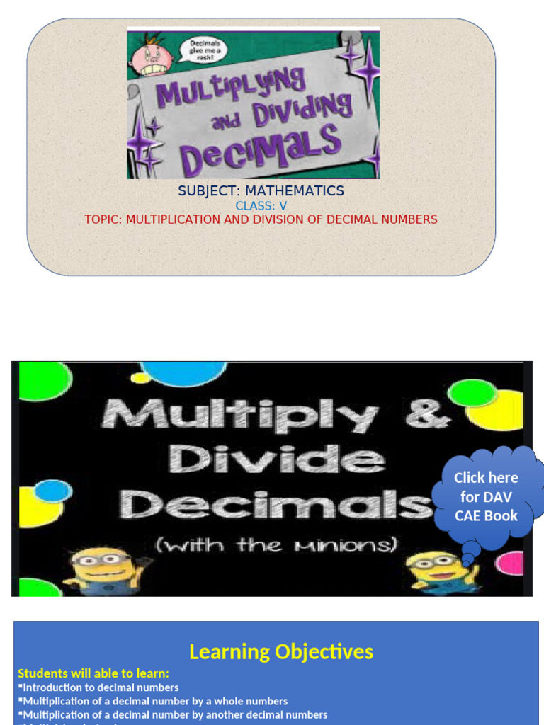 Decimal Multiplication and Division Guide | PDF | Multiplication | Numbers