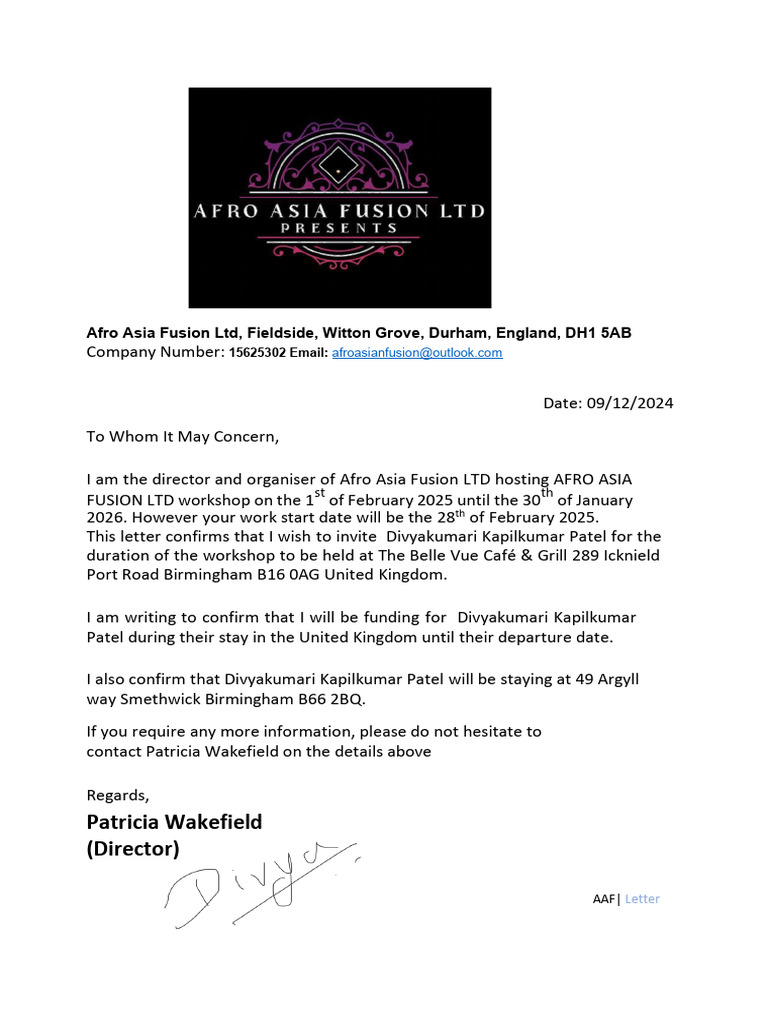Divyakumari Kapilkumar Patel Official Invitation | PDF