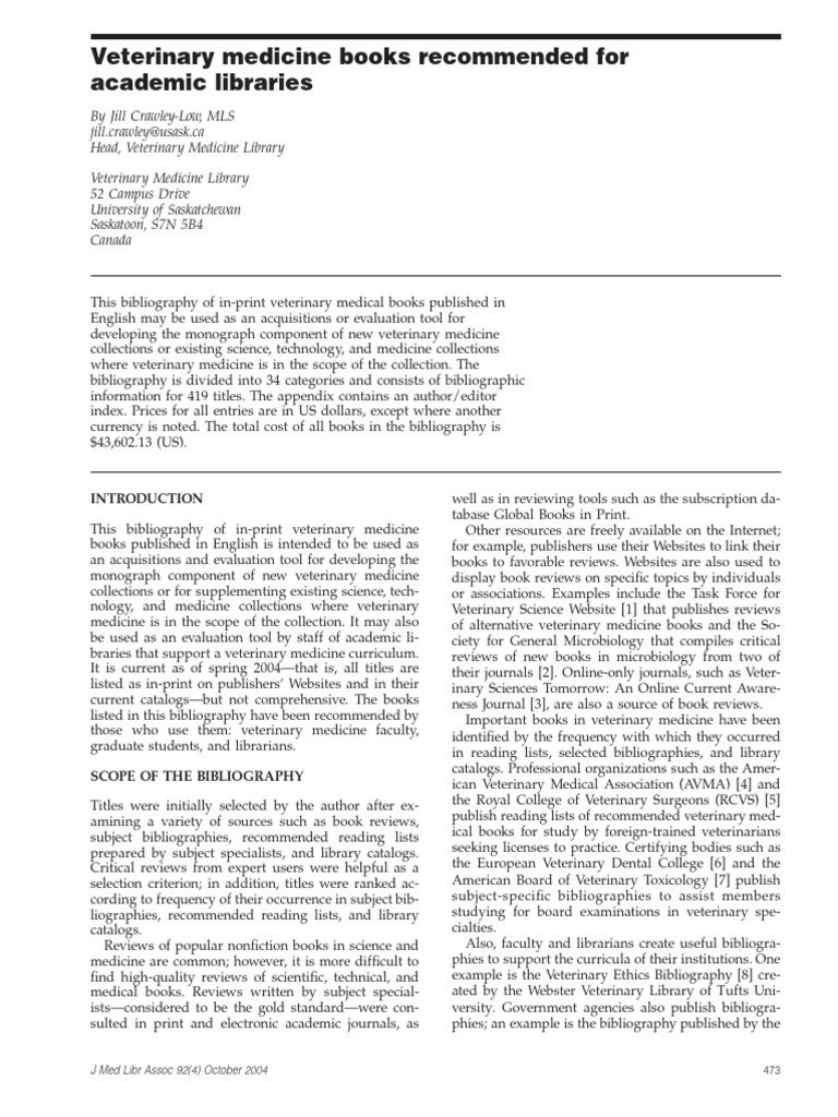 Recommended Veterinary Medicine Books | PDF | Medicine | Bibliography