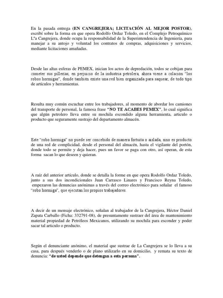 Robo Hormiga | PDF | Prácticas corruptas | Thriller y crimen