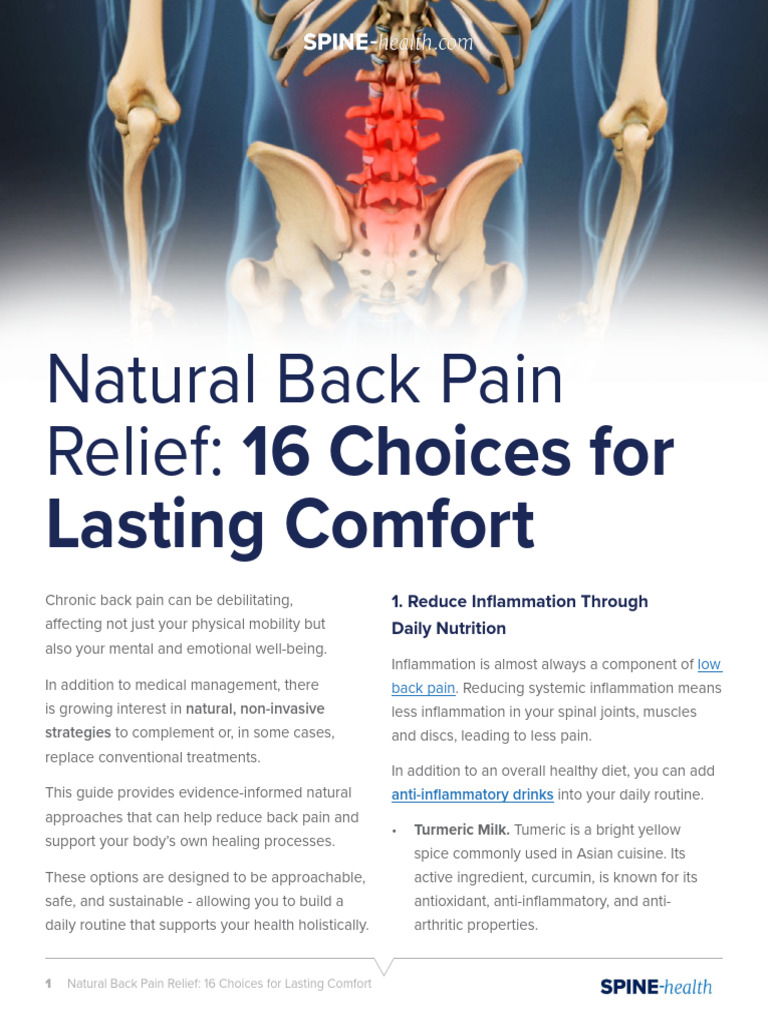 NewsletterGuide Natural Back Pain Relief 16 Choices For Lasting Comfort ...