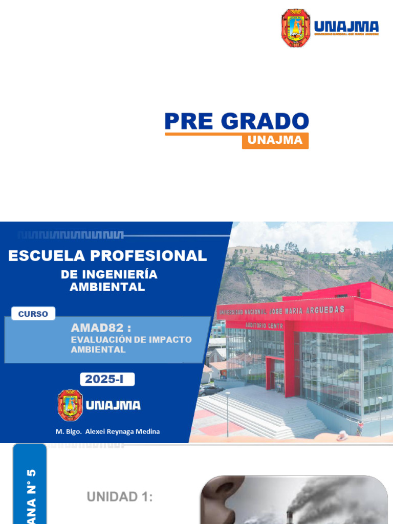 EIA_PPT_SEMANA_5[1] | PDF | Evaluación de impacto ambiental | Sustentabilidad