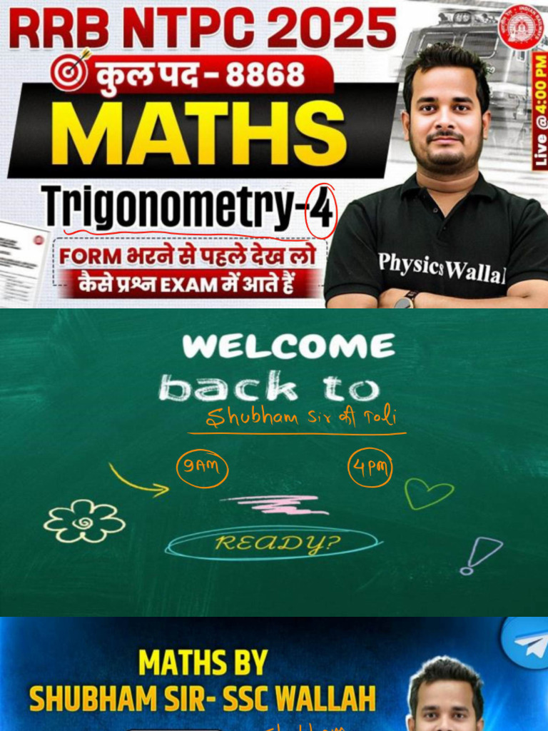 07 Trigonometry Rrb Ntpc Maths by Shubham Sir Final Compressed | PDF