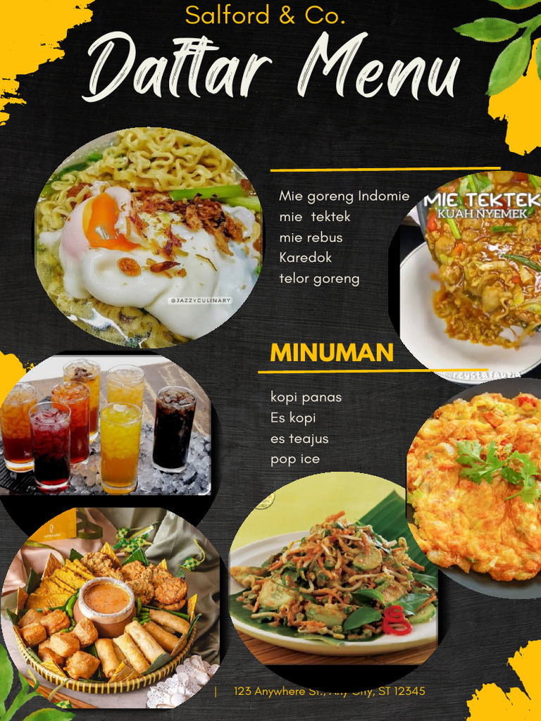 Hitam Dan Kuning Modern Daftar Menu Makanan A4 - 20251109 - 122207 ...