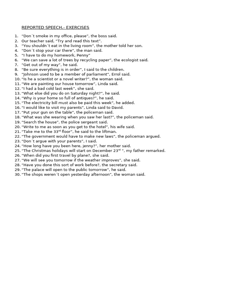 Reported Speech Rephrasings | PDF
