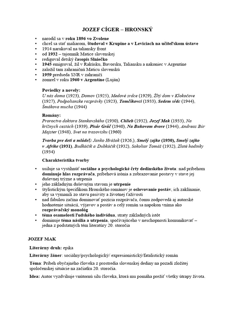 Hronský - Jozef Mak | PDF