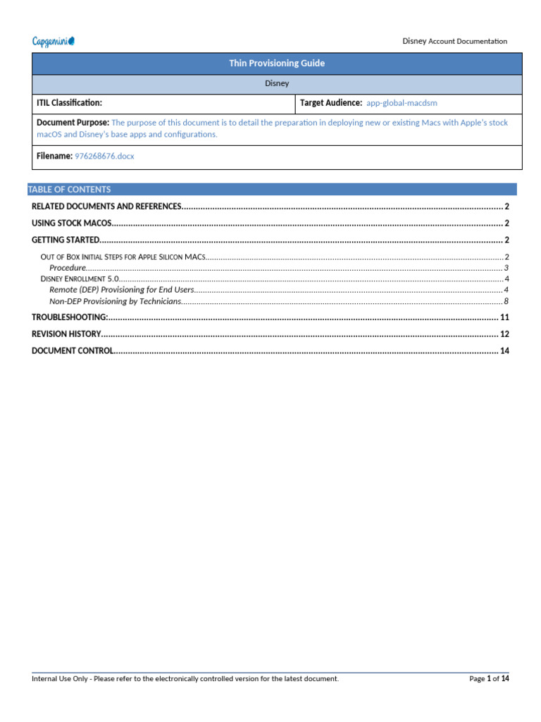CAP Disney CS126 4-7-0261 MacOS Deployment | PDF | Login | User (Computing)