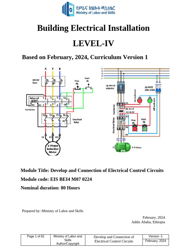 Electrical Control Circuits Guide | PDF | Electric Motor | Relay