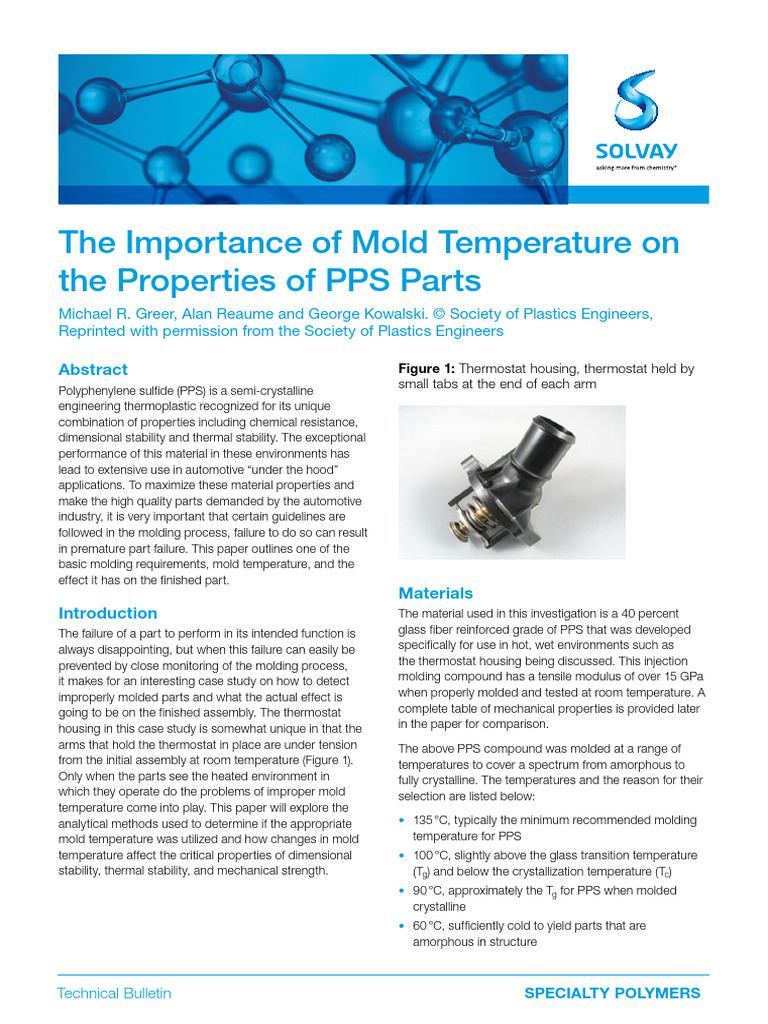 Ryton PPS Mold Temperature | PDF | Thermal Analysis | Differential ...