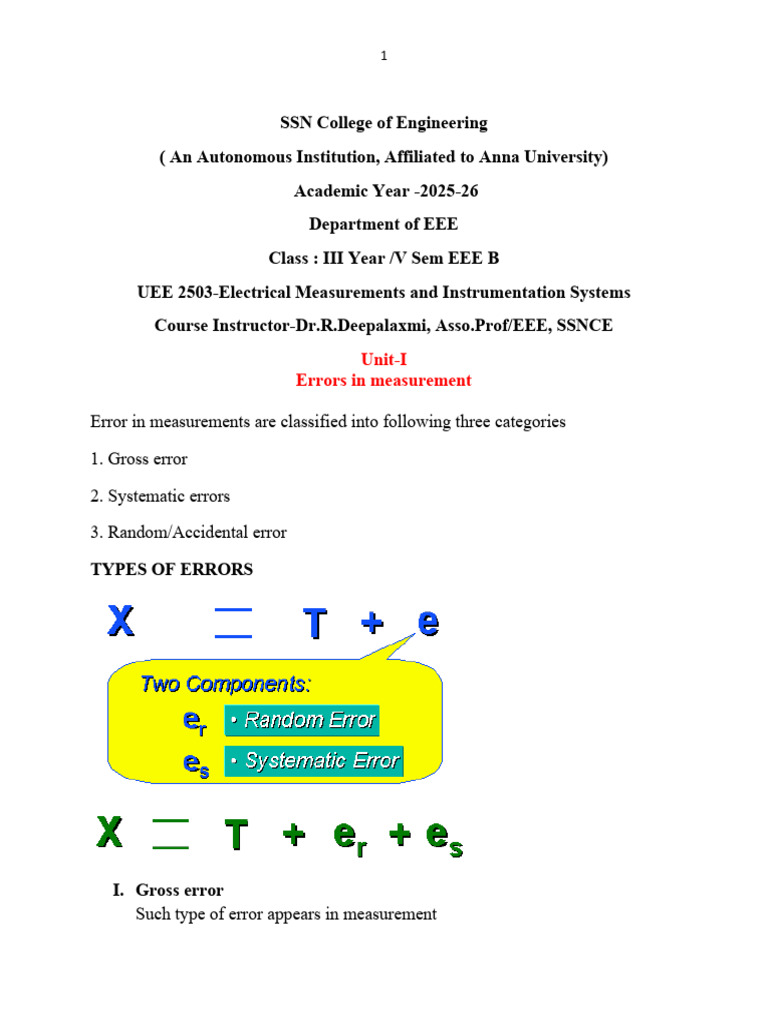Errors in Measurement | PDF | Observational Error
