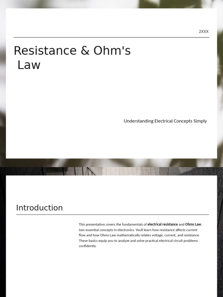 Understanding Resistance and Ohm's Law | PDF | Voltage | Electrical Network