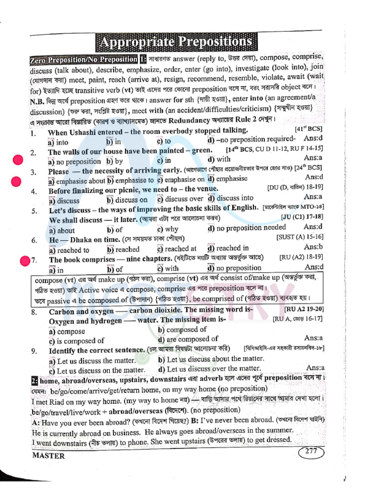 Appropriate Preposition 100% Common | PDF