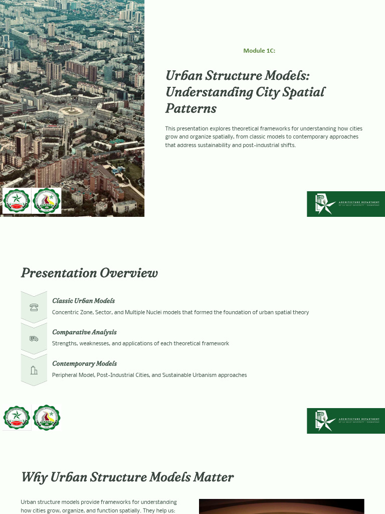 P3 Urban Structure Models Understanding City Spatial Patterns | PDF ...