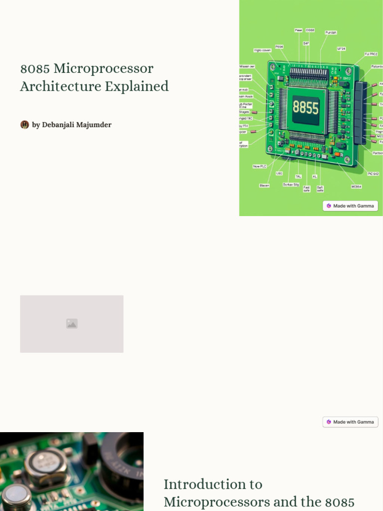 8085 Microprocessor Architecture Explained | PDF | Central Processing Unit | Computer Architecture