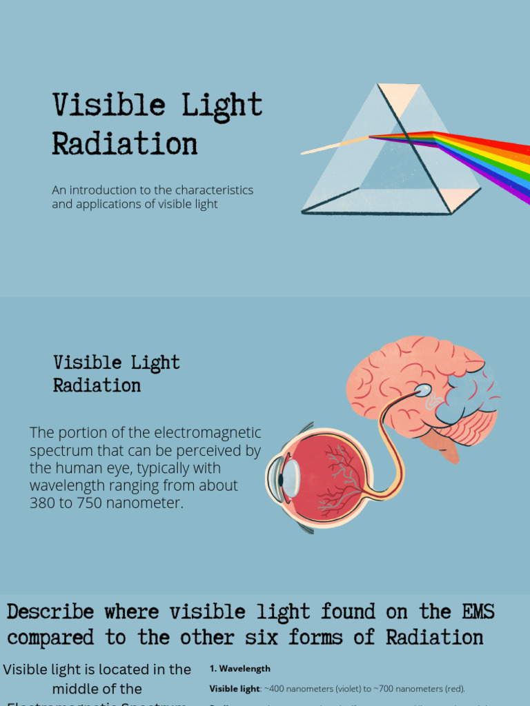 Visible Light Radiation | PDF | Electromagnetic Spectrum ...