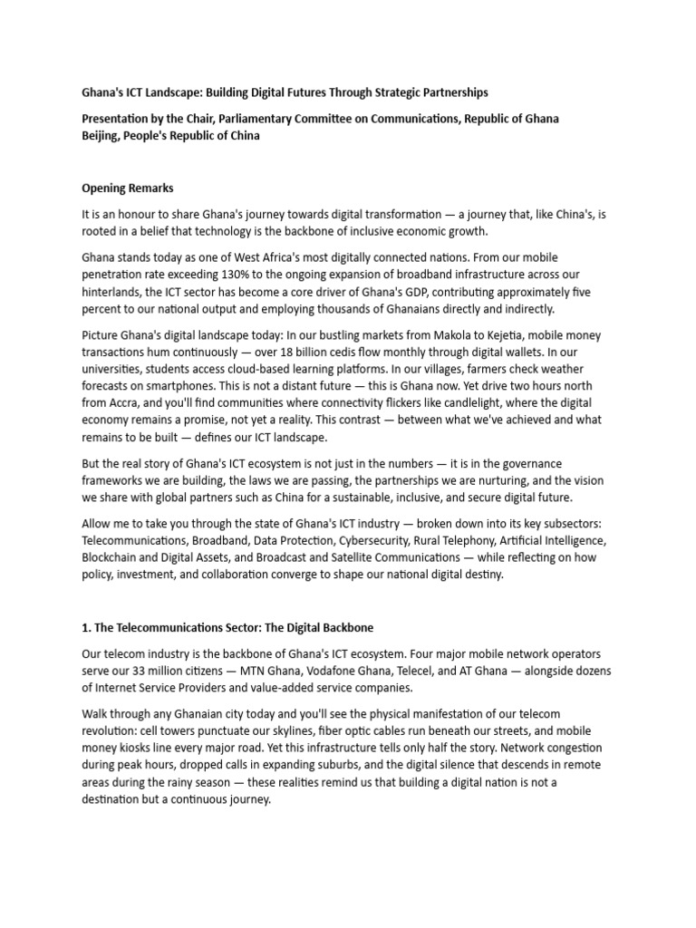 Ghana ICT Landscape v1 | PDF | Computer Security | Security