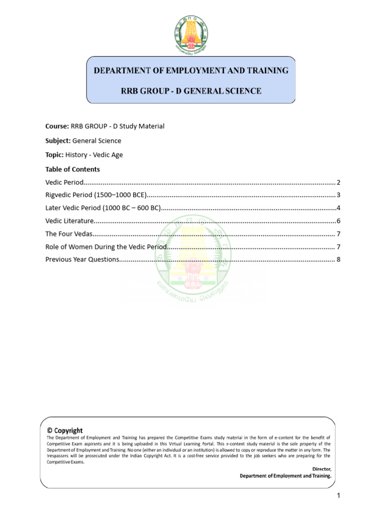 History - Vedic Age - 1st - Chapter | PDF | Vedas | Hindu Literature