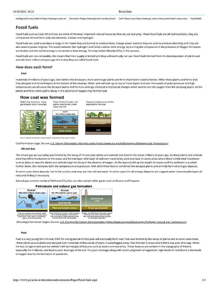 Fossil Fuels Extraction 1 | PDF