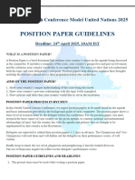MUN Position Paper Guidelines | PDF