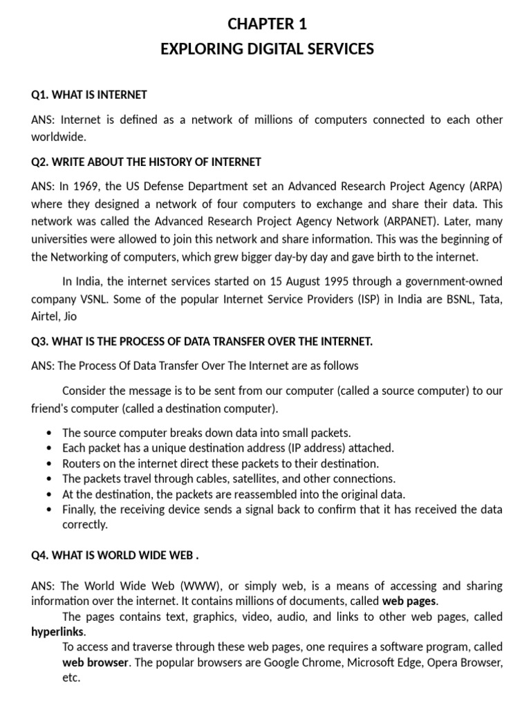 Chapter 1 Exploring Digital Services | PDF | Internet | World Wide Web