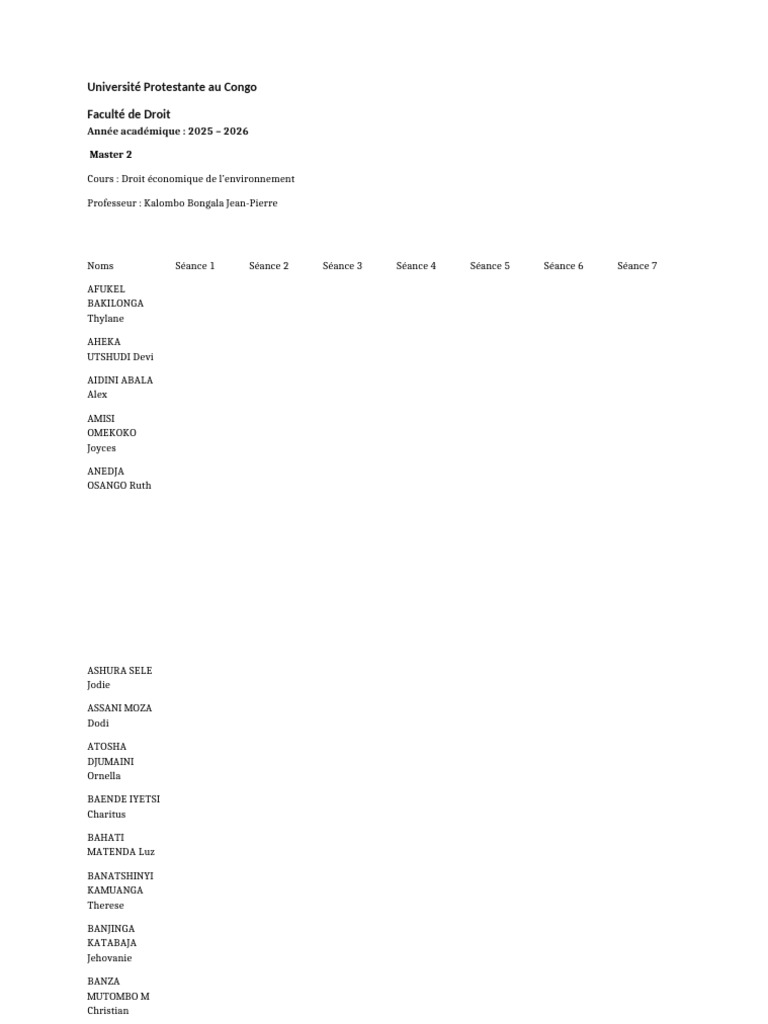 Copy-Liste de Presence Master2 2025-2026 Complet | PDF