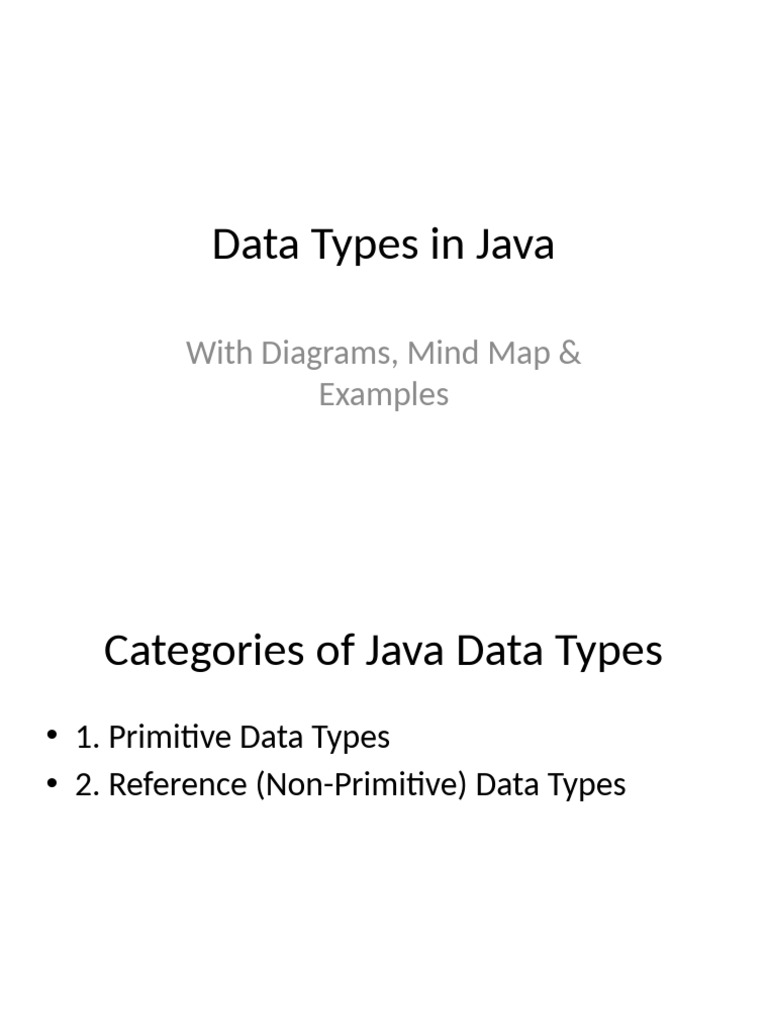 Java Data Types Presentation | PDF