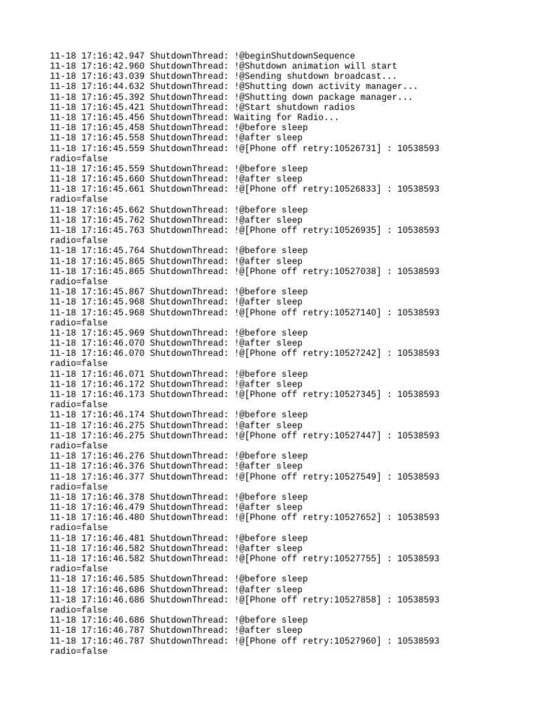 Shutdown Profile.1 | PDF