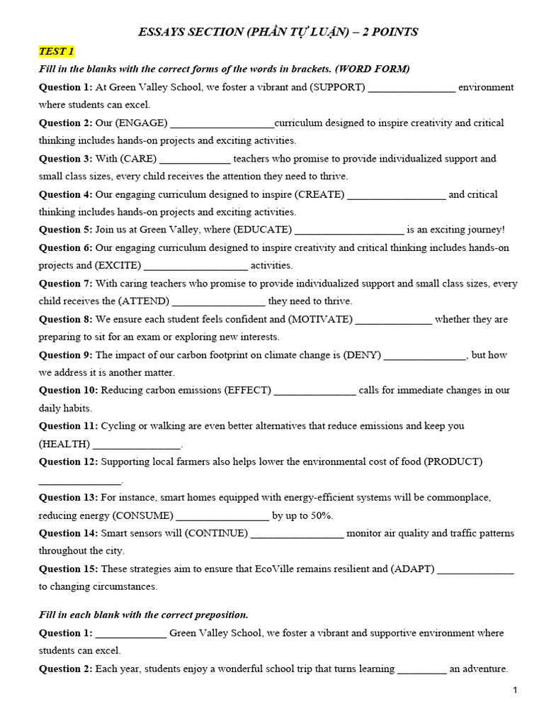 Essays Section K10 | PDF | Efficient Energy Use | Energy Conservation