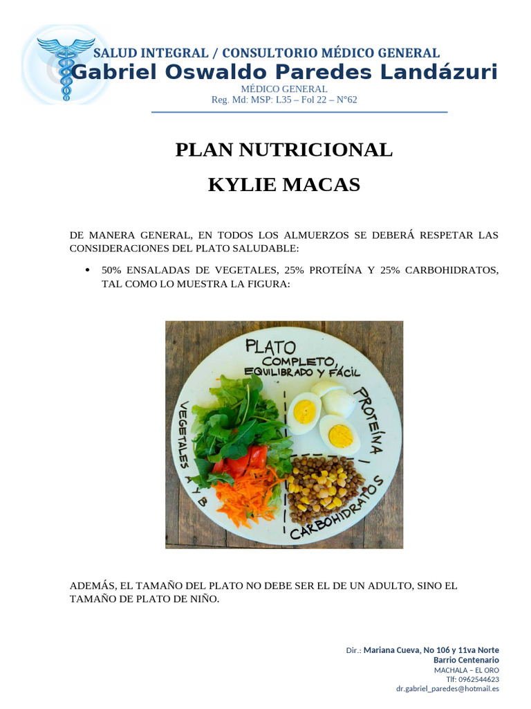 Plan Nutricional Saludable Integral | PDF | ensalada | Alimentos