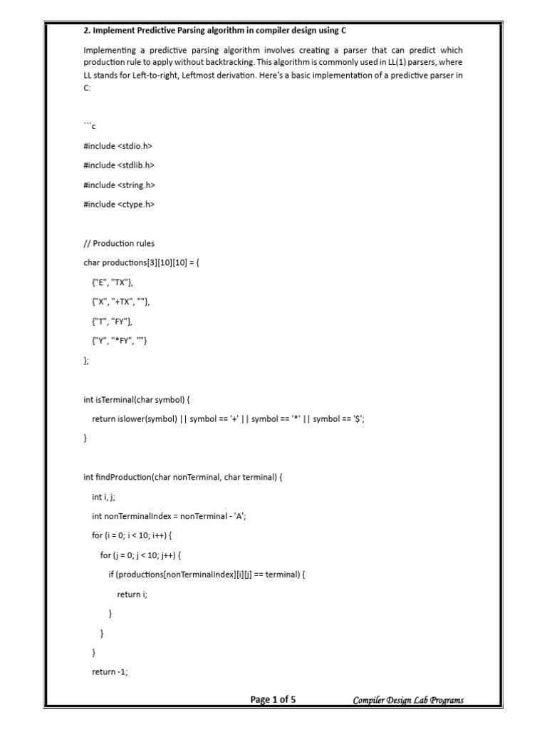 Compiler Design Lab Experiments 2,3 | PDF | Syntax | Computing