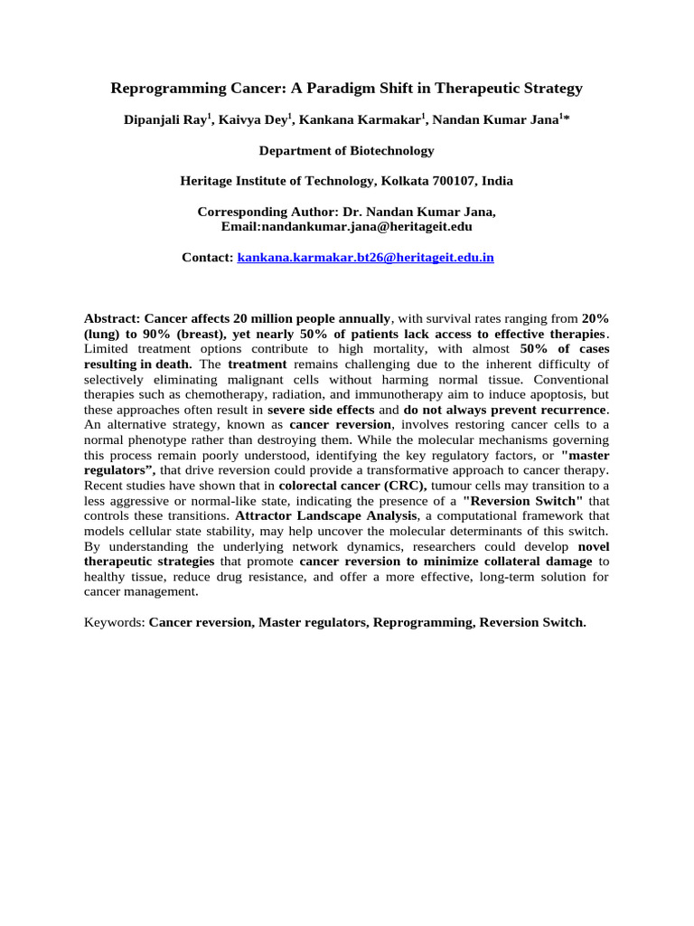 Cancer Reversion | PDF