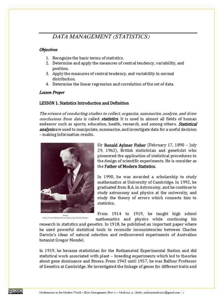 Module - Data Management (Part 1) | PDF | Stratified Sampling | Statistics