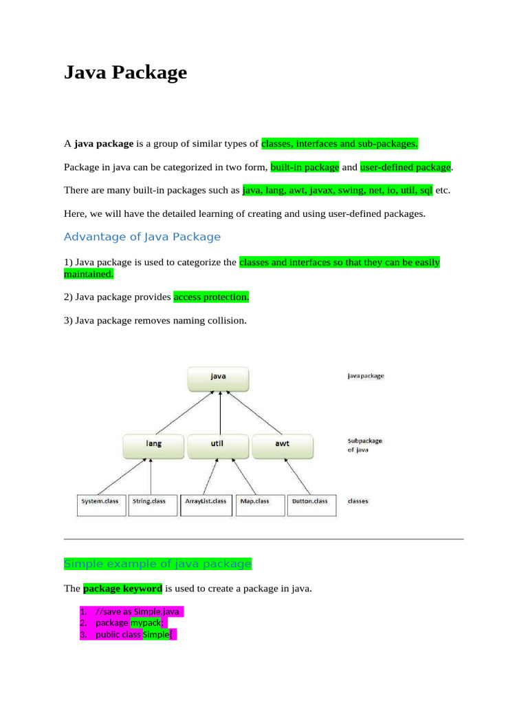 Java Package and Exception Handling | PDF | Method (Computer ...