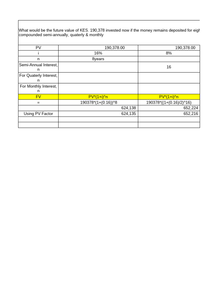 Worked Future Value Calculations-1 | PDF | Private Sector | Money