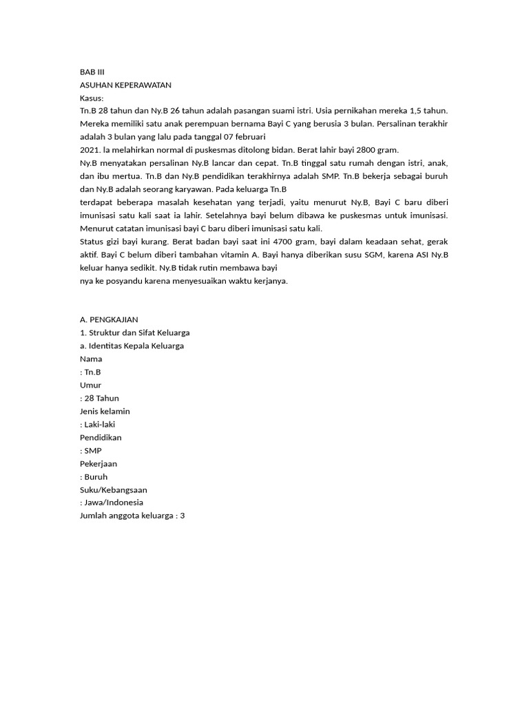 BAB III Kep Keluarga | PDF