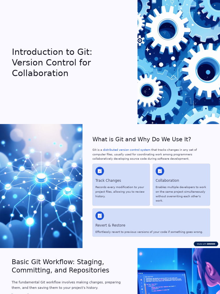 Introduction To Git Version Control For Collaboration | PDF | Version Control | Software