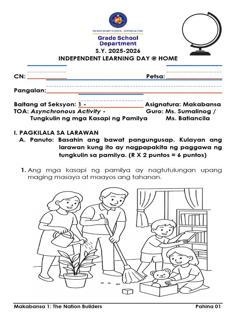 G1 - Asynchronous Activity (Makabansa) | PDF