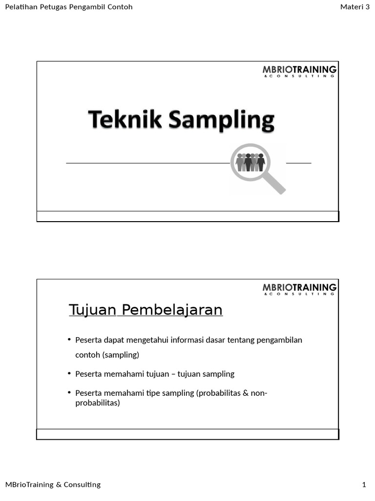 3. Teknik Sampling | PDF
