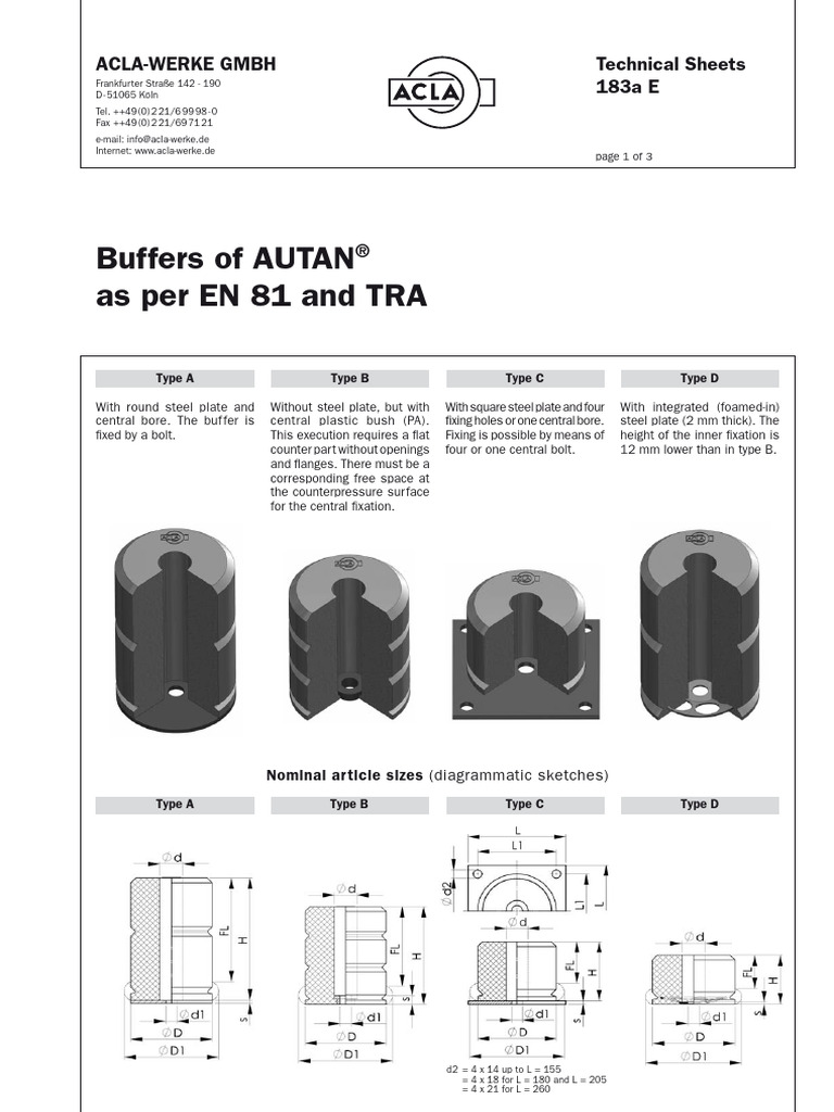 AUTAN® Buffer Types Technical Sheet | PDF