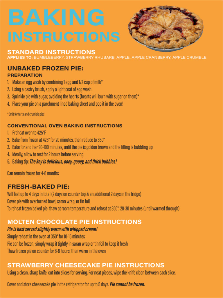 Baking Instructions 4 | PDF | Baking | Cuisine